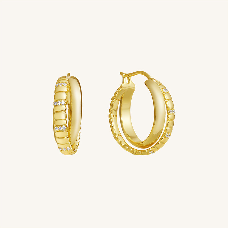 Mix & Match Double-Row Snake Chain Hoop Earrings – ARSIS JEWELRY