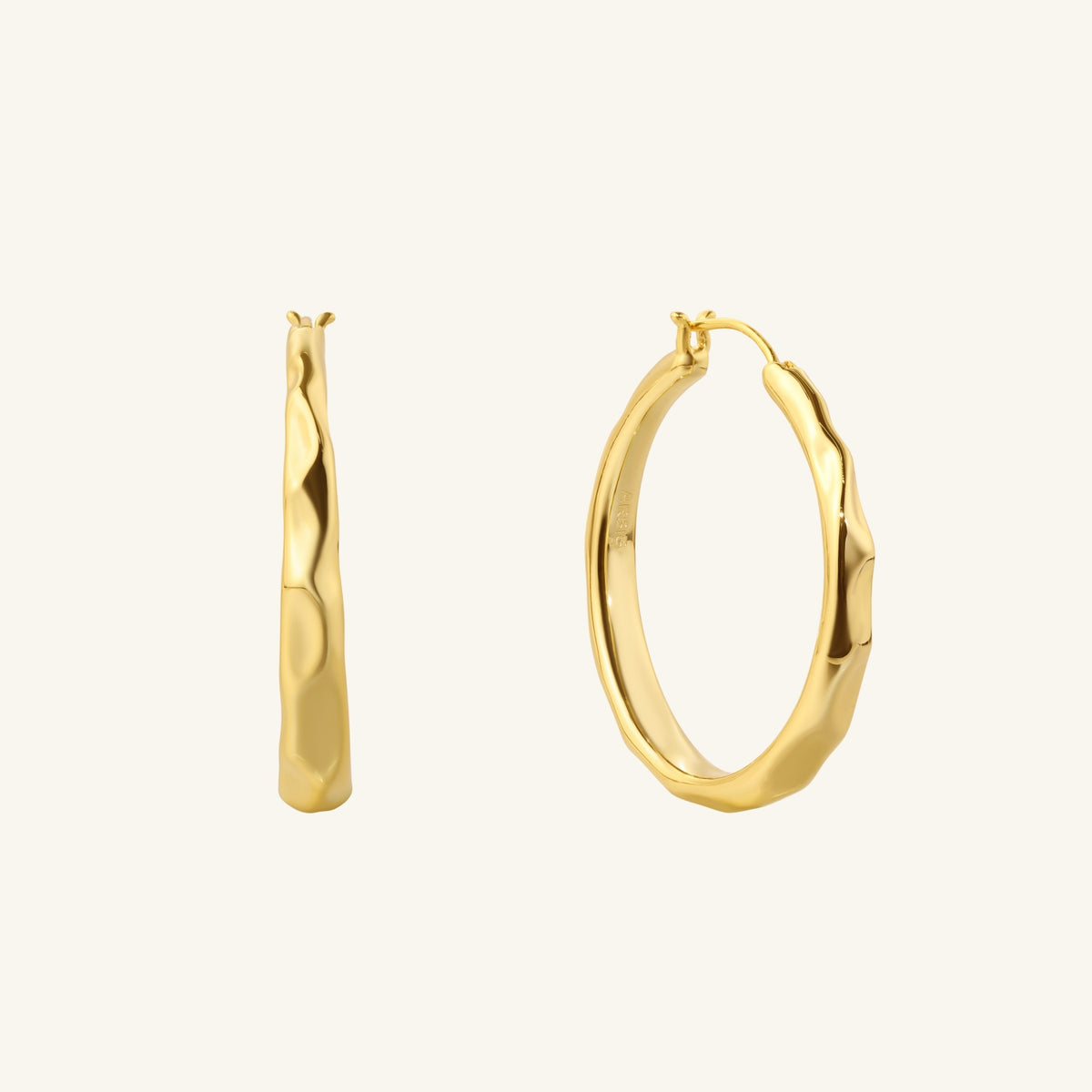 Mix & Match Textured Large Hoops – ARSIS JEWELRY