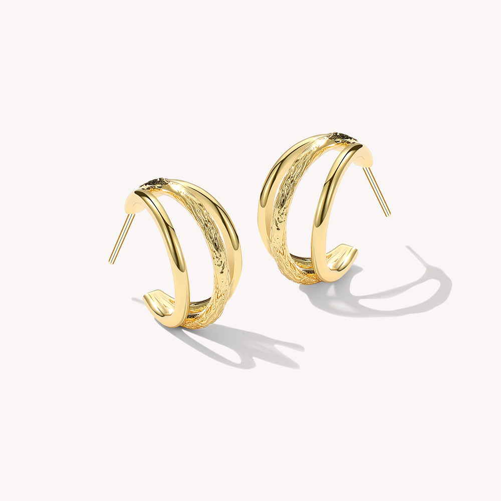 Medium Triple-Row Hoop Earrings – ARSIS JEWELRY